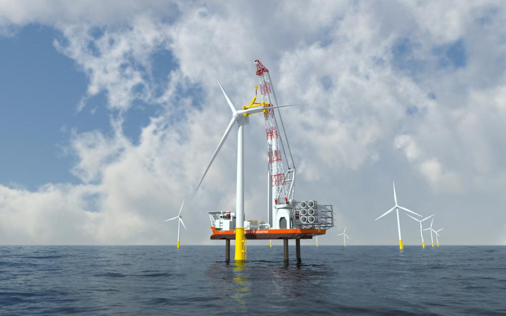 豪氏威马将为FRED.OLSEN WINDCARRIER的BRAVE TERN船交付一台1600吨绕桩式起重机